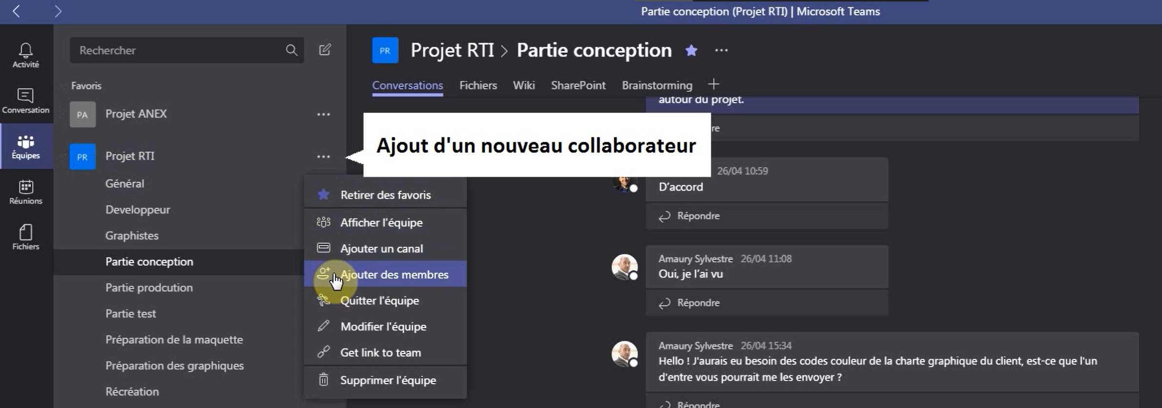 Utiliser les équipes et canaux sur Microsoft Teams - Mandarine Learn